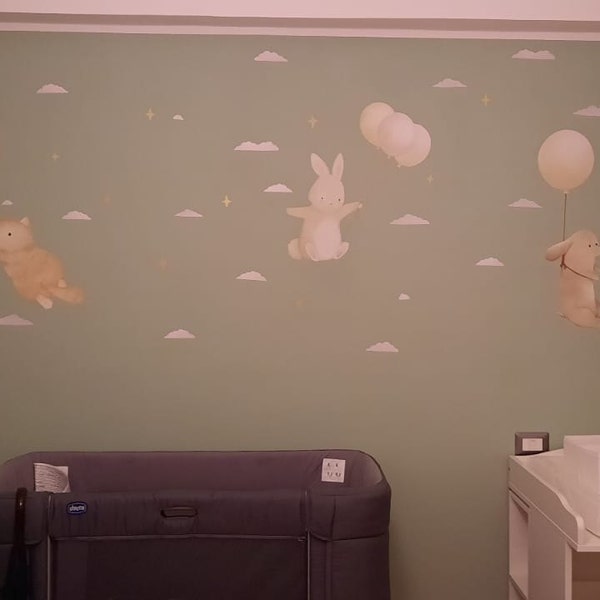 Balloon Dog Wall Decal, Plastic-free Kids Room Wall Stickers - Etsy