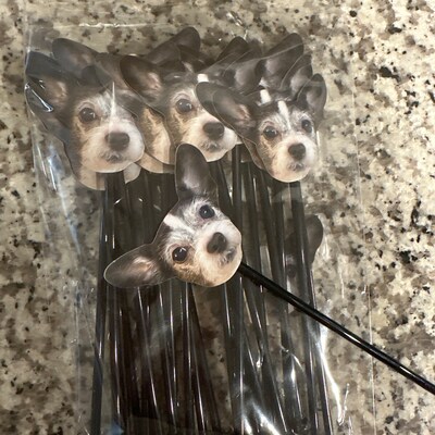 Drink Stirrers Personalized With Dog Face, Pet Birthday Stir Sticks ...