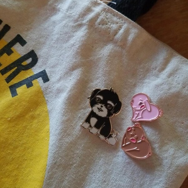 Fluffy Hearts - Cute Bear Soft Enamel Pin - Etsy
