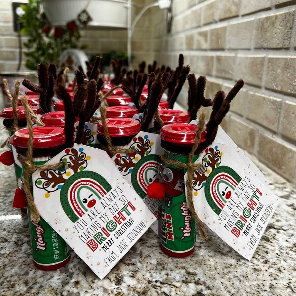 Reindeer Printable Tags, Rudolf the Red Nose Reindeer Holiday Tags ...