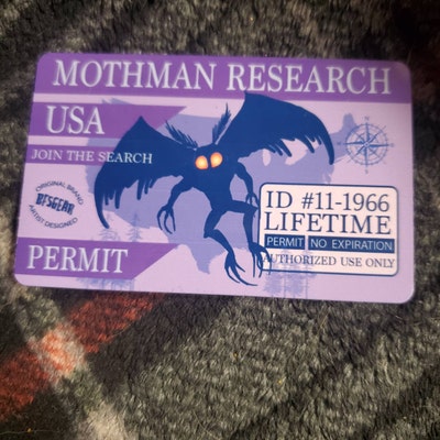 Cryptid Search Permit Collection Wallet-sized Metal Card - Etsy