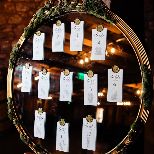 3x5 Terracotta Wedding Seating Chart Template, Terracotta Table Seating ...