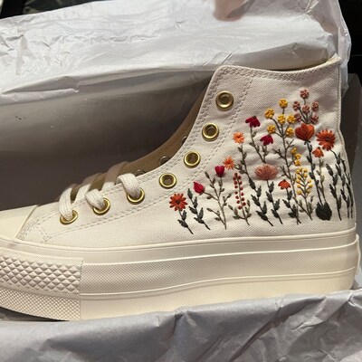 Custom Embroidered Converse High Tops/ Custom Converse Chuck Taylor ...