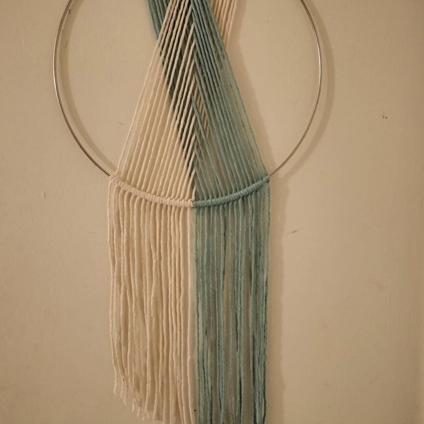 Macrame Pattern Metal Ring Wall Hanging | DIY Modern Boho Hippie ...