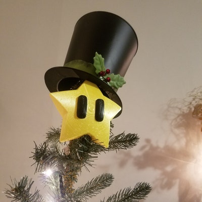 Christmas Tree Topper/mario Star Tree Topper/super Mario/christmas Tree ...