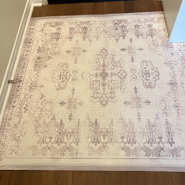 EZRA Art Mat, Red Vinyl Protective Mat, Persian/turkish Design ...