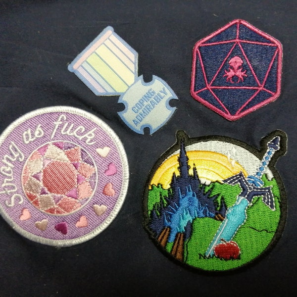 Coping Admirably Iron on Patch - Woven Rainbow Patch - Adult ...