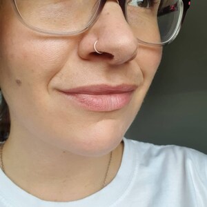 Tiny Daith Hoop, Cartilage Earring, Small Silver Hoop 22, 20, 18, 16 ...