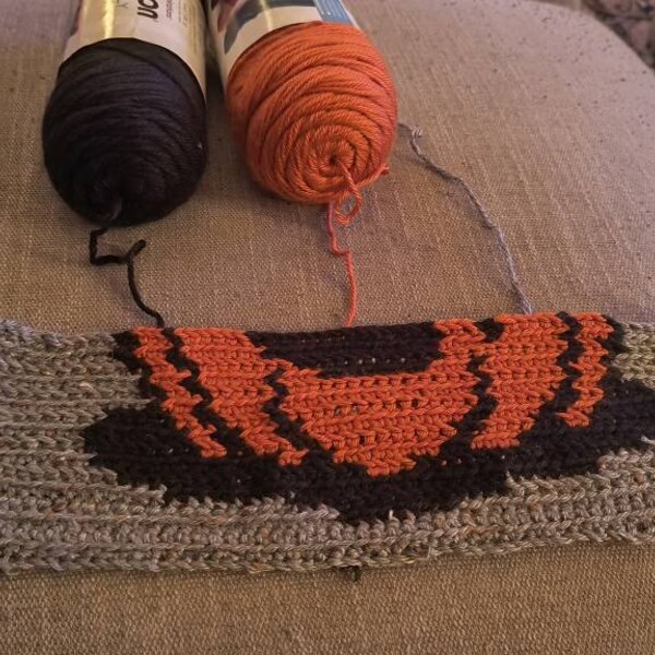 Jack-o-lantern Tapestry Crochet Pattern / Wall Art / Instant Download ...