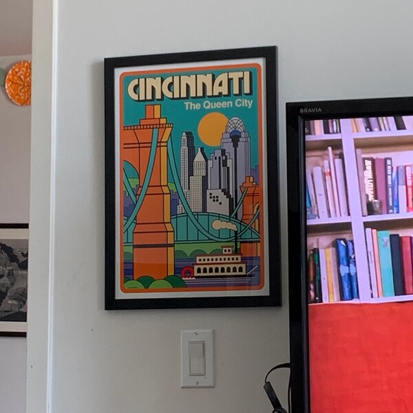 Cincinnati Poster, Cincinnati Wall Art, Cincinnati Art Print, Poster ...