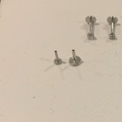 20G Tiny Threadless Push Pin Labret Stud 1.5mm 3mm Tragus Stud Flat ...