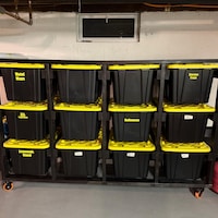 4x5 Storage Plan 27 Gallon Totes Mobile Racks, DIY Plans, Garage ...