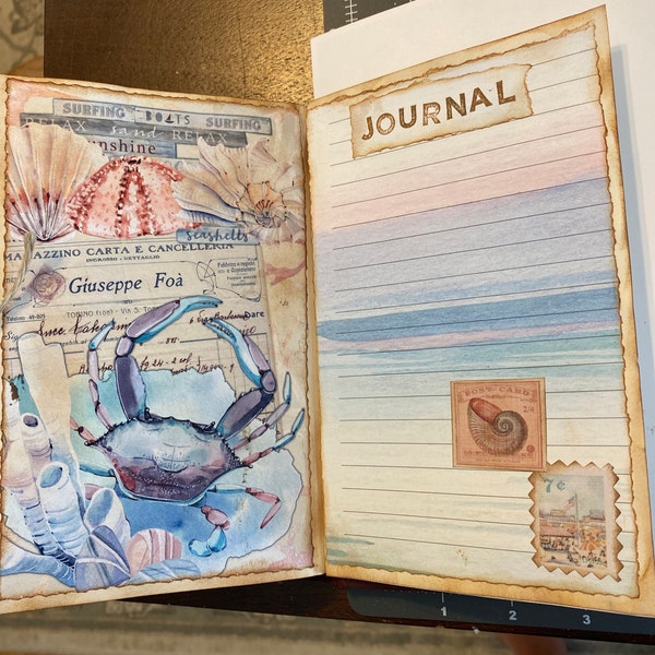 Sand and Sea Junk Journal Kit, Beach Printables, Seahorse Collage ...
