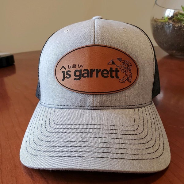 Custom Logo Leather Patch Hat | Leatherette | Trucker | Baseball Cap ...