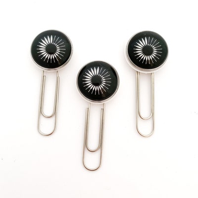 25 / 50 Blank Paper Clips Included and Attached Double Sided Circle ...