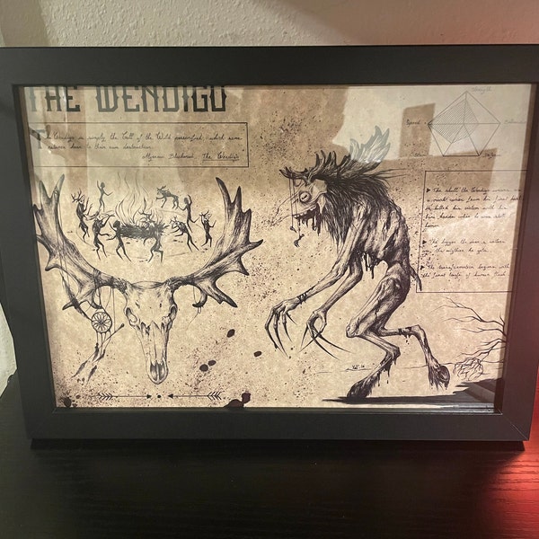 Medium - Wendigo - Algonquian Folklore Art Print - Etsy