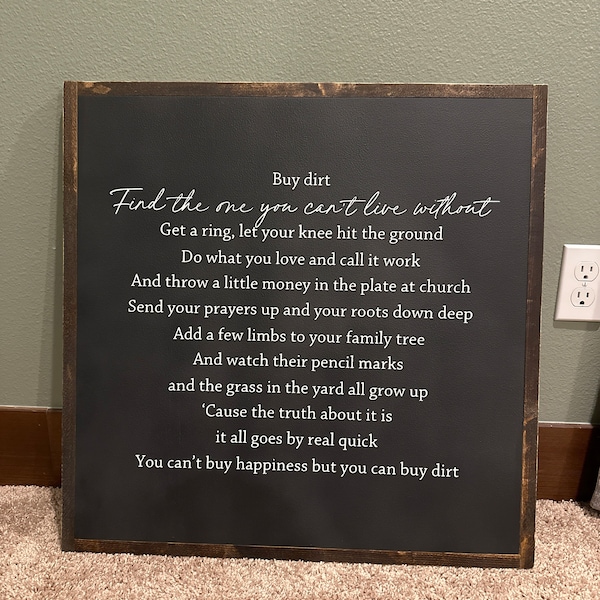 Buy Dirt Sign- Home Sign- Family Sign- Extra Large Sign- Large Wall Art ...