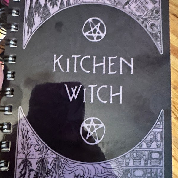 Kitchen Witch Notebook,witchy Home Chef Recipe Book,gothic Pagan Spiral ...