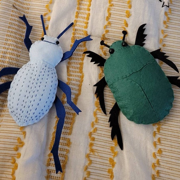 Bugs Collection From Felt, Realistic Beetle Toys, Learn Nature Felted ...