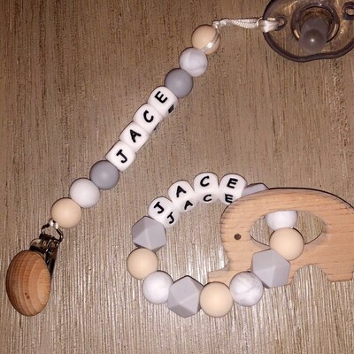 BABY TOY RING Custom Silicone Ring With Name Baby Shower - Etsy