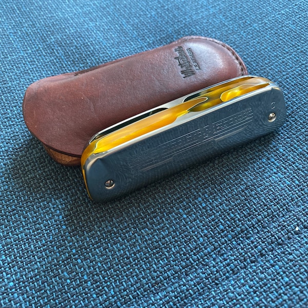 Formed Leather Harmonica Holder: Blues Harp Pouch, Musician Gift - Etsy