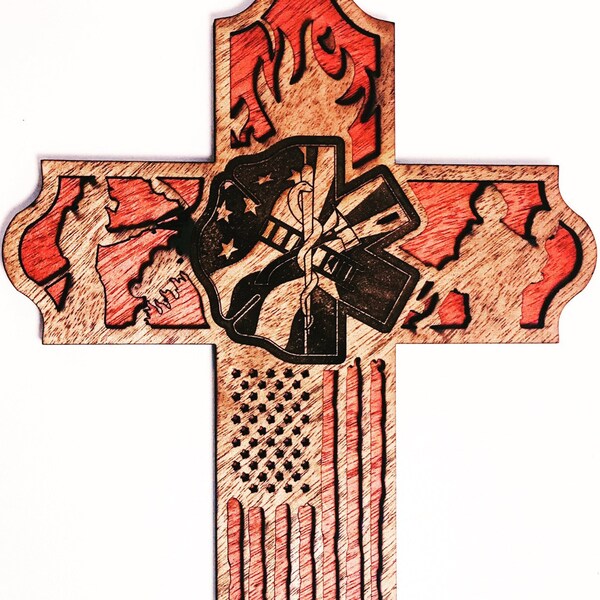 Firefighter Cross SVG | Fireman Cross Svg | Digital File Download | Dxf ...