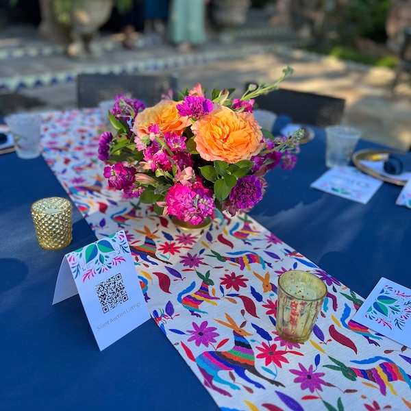 Otomi Print Tablecloth Mexican Otomi Dining Decor, Otomi Animals ...