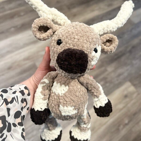 Longhorn Crochet Pattern- Longhorn Cow Pattern, Amigurumi Longhorn Cow ...