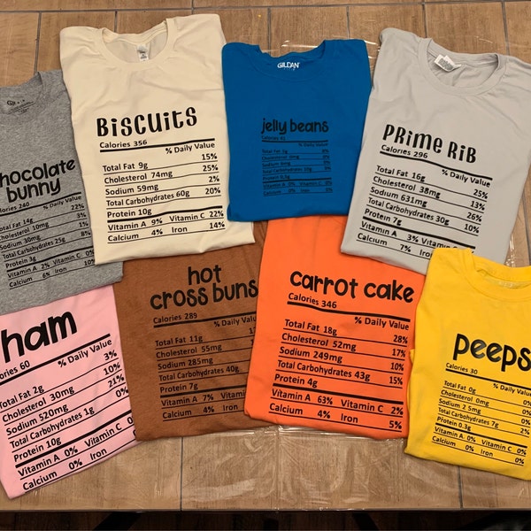 Easter Nutrition Facts Svg,nutritional Food Facts Svg Files for Cricut ...