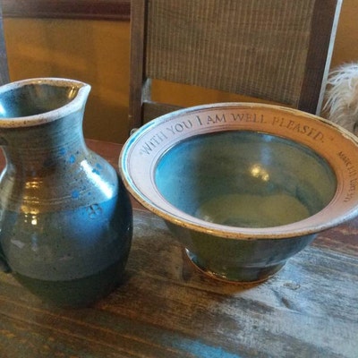 Baptismal Font and Pitcher - Etsy