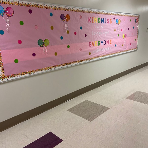 Treat Others With Kindness Classroom Sign, Inspirational Bulletin Board ...