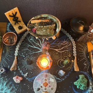 Flower of Life Pendulum Board, Crystal Grid Board, Divination Board ...