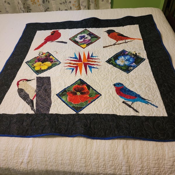 Oriole Fpp--backyard Birds Series--paper Piecing Quilt Block Pattern - Etsy