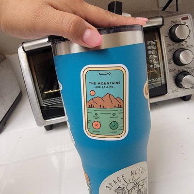The Mountains Are Calling Sticker, Water Bottle Sticker for Hydroflask ...