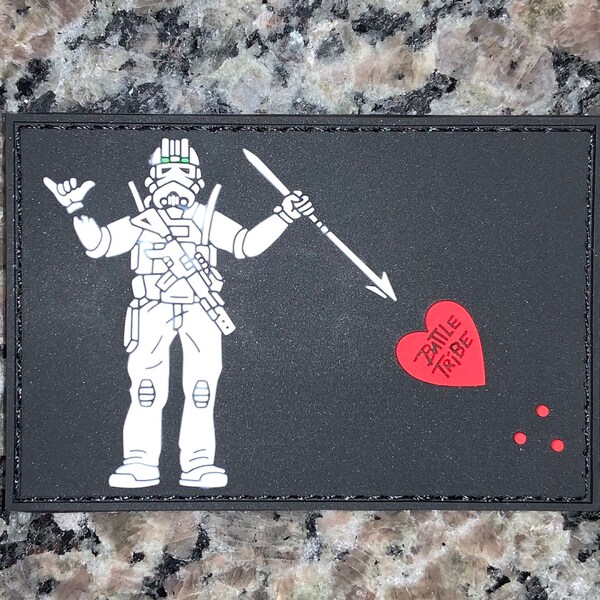 Battle Tribe / Black Beard Pvc Patch With Hooks and Loops - Etsy