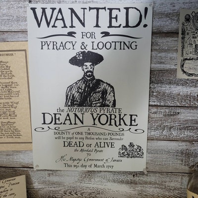 Custom Replica Pirate Wanted Poster With Your Image - Etsy