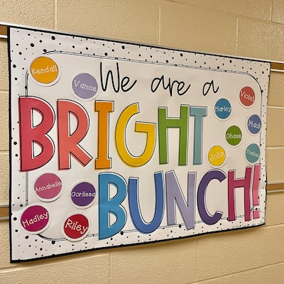 SPOTTY BRIGHTS Door Display Editable Groovy Rainbow Decor - Etsy