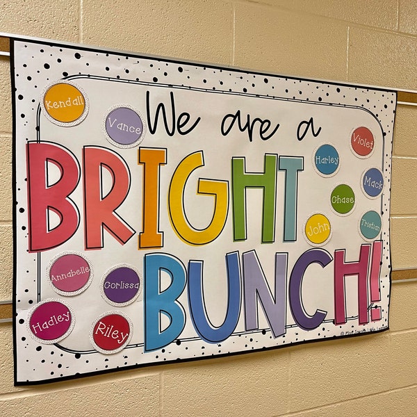 SPOTTY BRIGHTS Door Display | Editable Groovy Rainbow Decor - Etsy