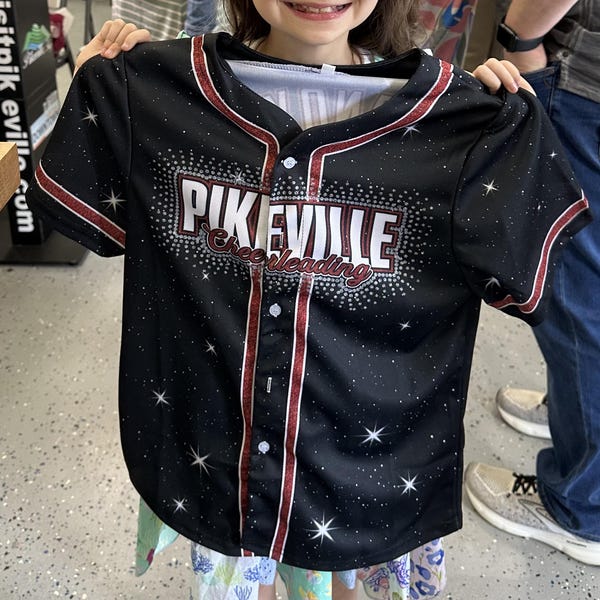 Personalized Glitter Cheer Baseball Jersey Men Women Youth Kid, Custom ...