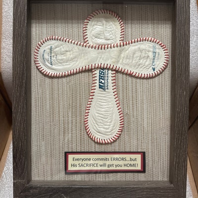 Shadow Box Baseball Cross - Etsy