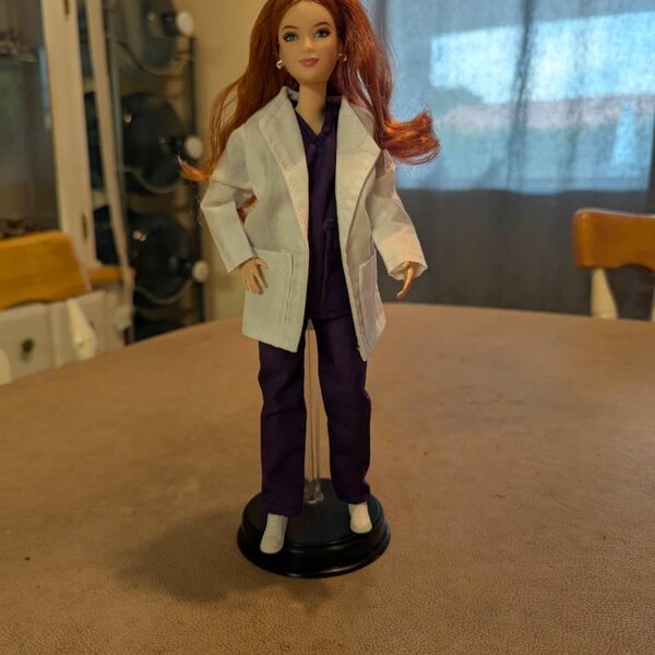 White Two Pocket Lab Coat-will Fit 11.5"dolls - Etsy