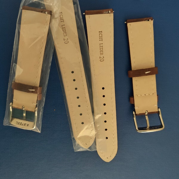 18mm 19mm 20mm 21mm 22mm 24mm Genuine Leather Watch Strap Band TWISTER ...