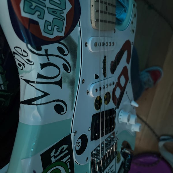 1994 BJ Guitars Billie Joe Armstrong Green Day Blue Guitar - Etsy