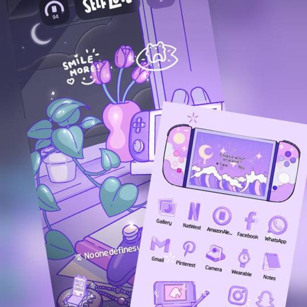 Y2K Aesthetic Icon Pack for Ios, Android & Tablet Wallpapers Widgets ...