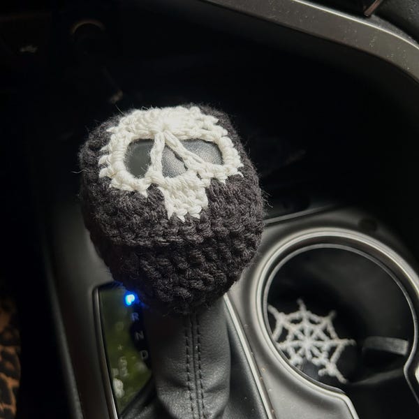 Black Glow-in-the-dark Skull Steering Wheel Cover (custom Colors Upon ...