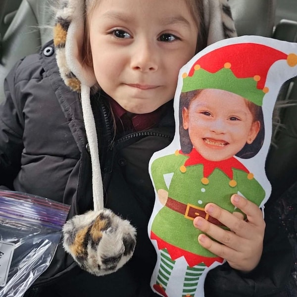 My Face Pillow Custom Personalized Photo Pillow Gift Christmas Elf ...