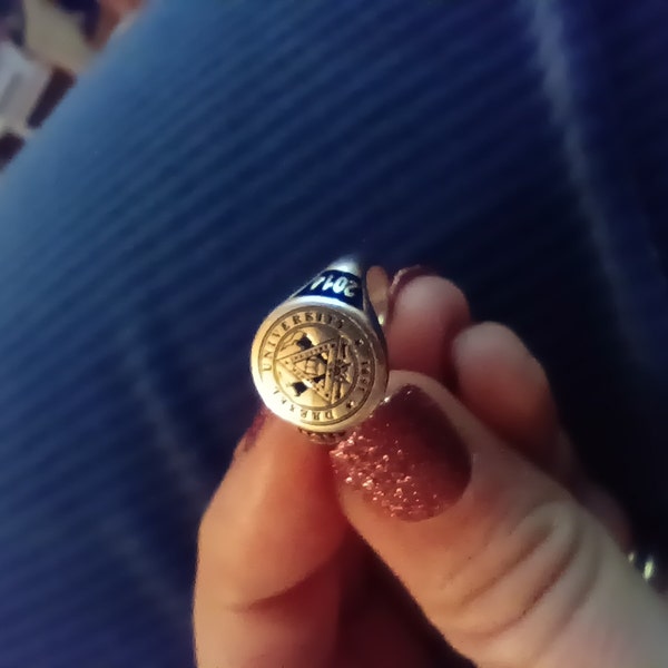 Oval Graduation Ring-tiny College Ring-class Rings-school Rings-senior ...