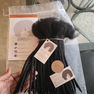 100 LOCS Standard Loc Extensions Handmade 100% Human Hair - Etsy