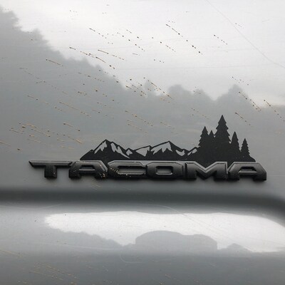 3rd Gen Tacoma Mountain Decal With Evergreens, Tacoma Mountain Decal ...