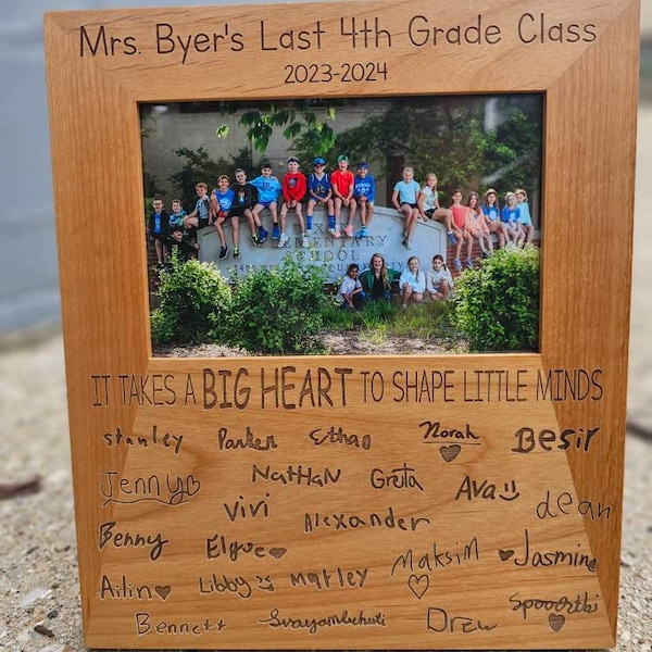 Personalized Teacher Picture Frame: Engraved Thank You Gift - Etsy